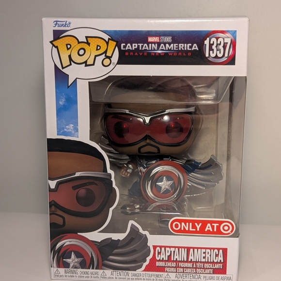 Funko | Other | Funko Pop Captain America Figure With Red And Blue ...